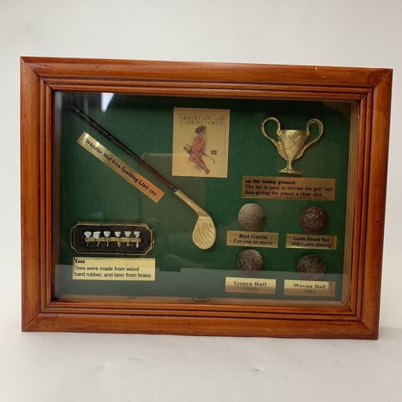 Unbranded | Wall Decor | Vintage English Golf Shadow Box Display Case ...